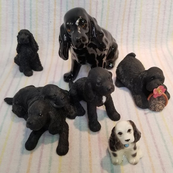 Castagna | Accents | Vintage Black White Cocker Spring Spaniel Dog ...